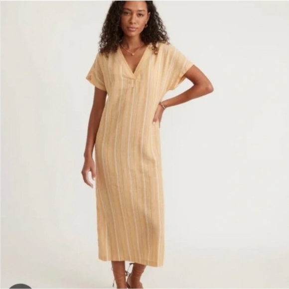 Marine Layer | Dresses | Marine Layer Bali Tunic Midi Dress Gold ...